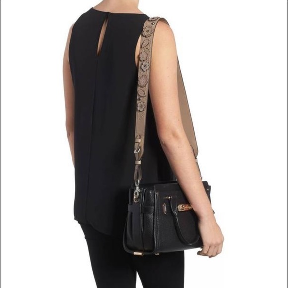 Coach | Bags | Nwt Coach Cream Tea Rose Leather Bagguitar Strap | Poshmark